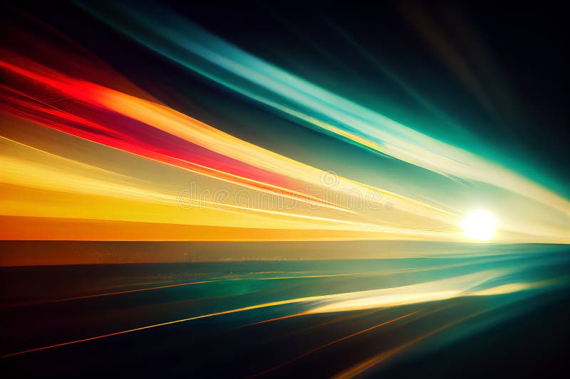 Rainbow Sunbeams. Multicolor Light Flash. Colorful Abstract Sunny ...