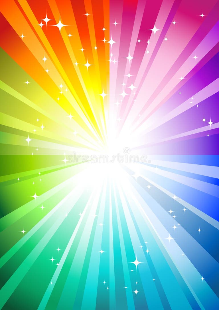 Bright Colorful Background Sunburst Rainbow Stock Illustrations – 1,079 ...
