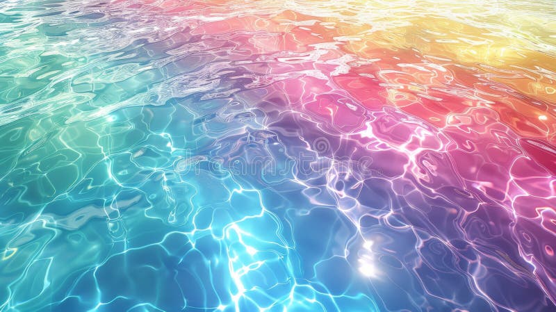 Rainbow Swimming Pool Water Texture Bright and Airy in Rainbow Colors ...