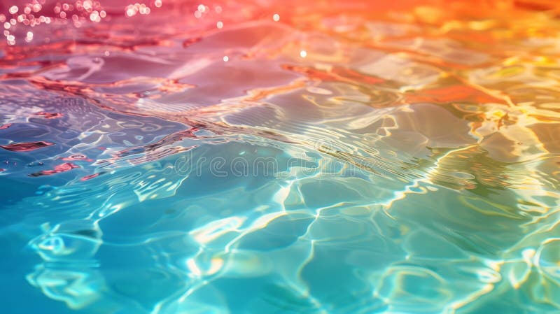 Rainbow Swimming Pool Water Texture Bright and Airy in Rainbow Colors ...