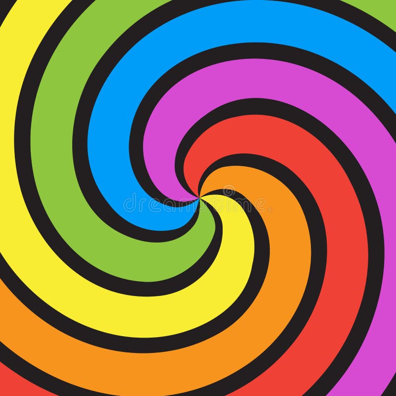Rainbow swirl background stock illustration. Illustration of creative ...