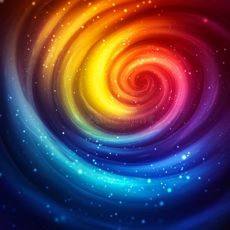 Rainbow Swirl Background. Rainbow Trippy Psychedelic Wallpaper Stock ...
