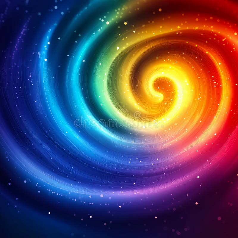 Rainbow Swirl Background. Rainbow Trippy Psychedelic Wallpaper Stock ...