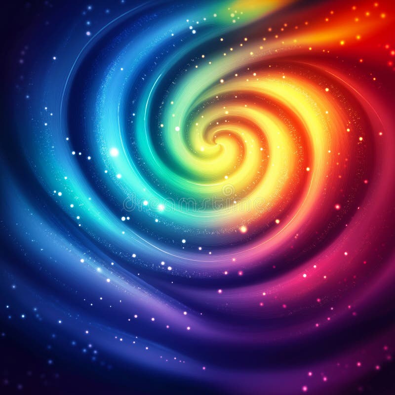 Rainbow Swirl Background. Rainbow Trippy Psychedelic Wallpaper Stock ...