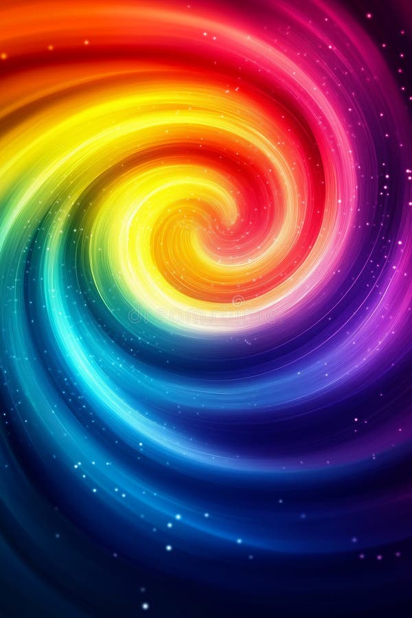 Rainbow Swirl Background. Rainbow Trippy Psychedelic Wallpaper Stock ...