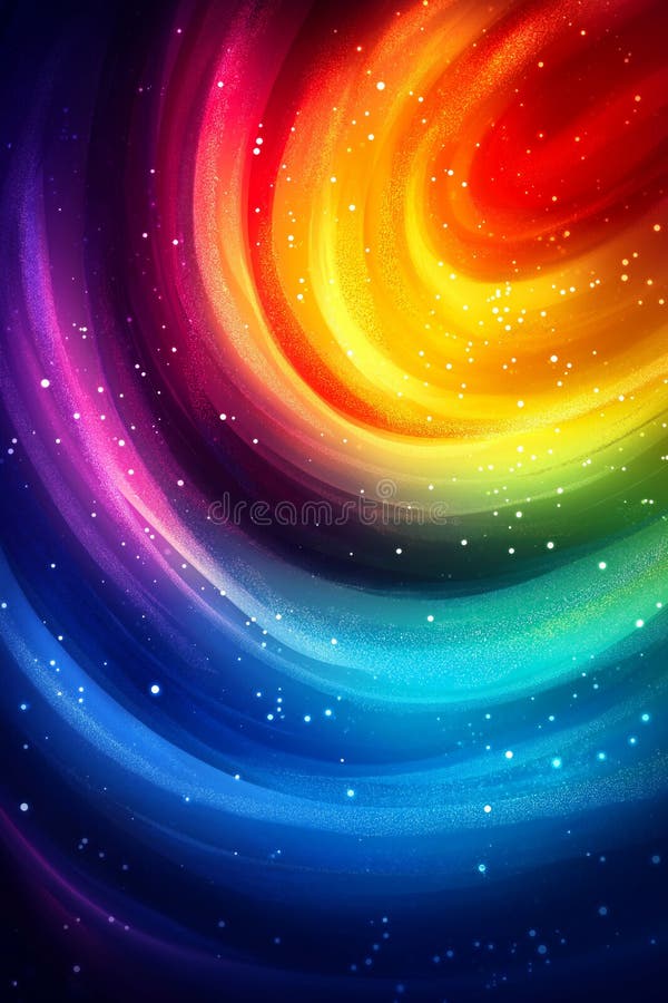 Rainbow Swirl Background. Rainbow Trippy Psychedelic Wallpaper Stock ...