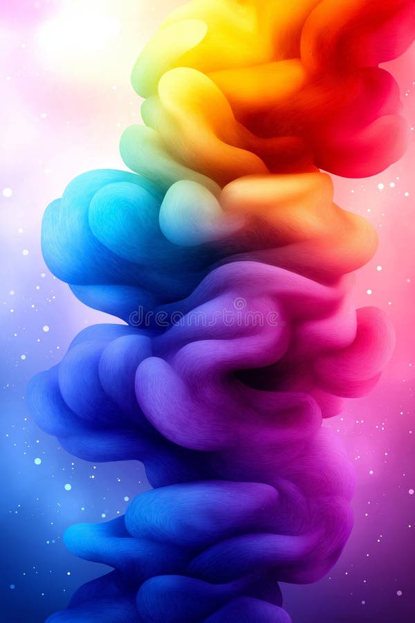 Rainbow Swirl Background. Rainbow Trippy Psychedelic Wallpaper Stock ...