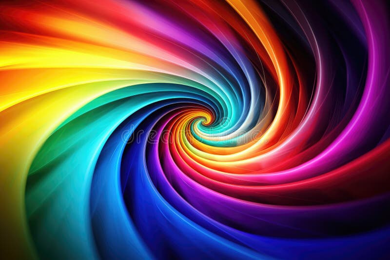 A rainbow swirl of colors stock illustration. Illustration of swirl ...