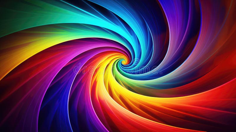 A rainbow swirl of colors stock illustration. Illustration of ...