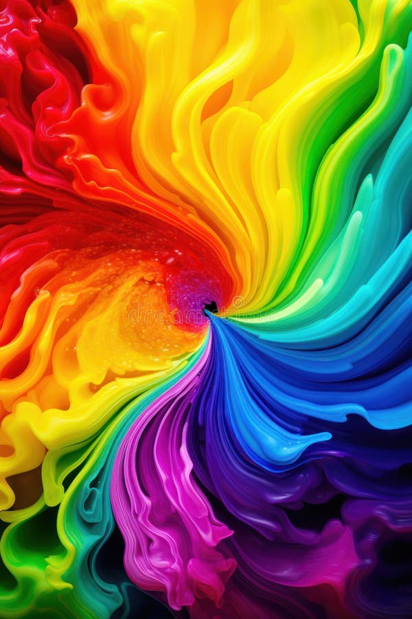 A rainbow swirl of paint stock illustration. Illustration of generative ...