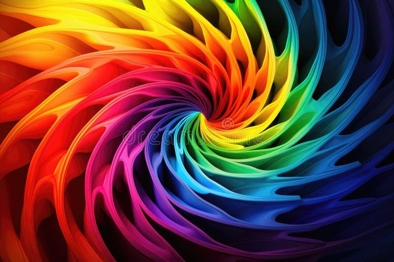 A rainbow swirl of paper stock illustration. Illustration of ...