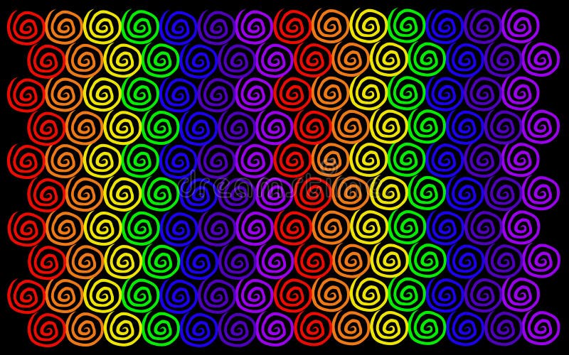 Rainbow Swirls Pattern Background Stock Illustration - Illustration of ...