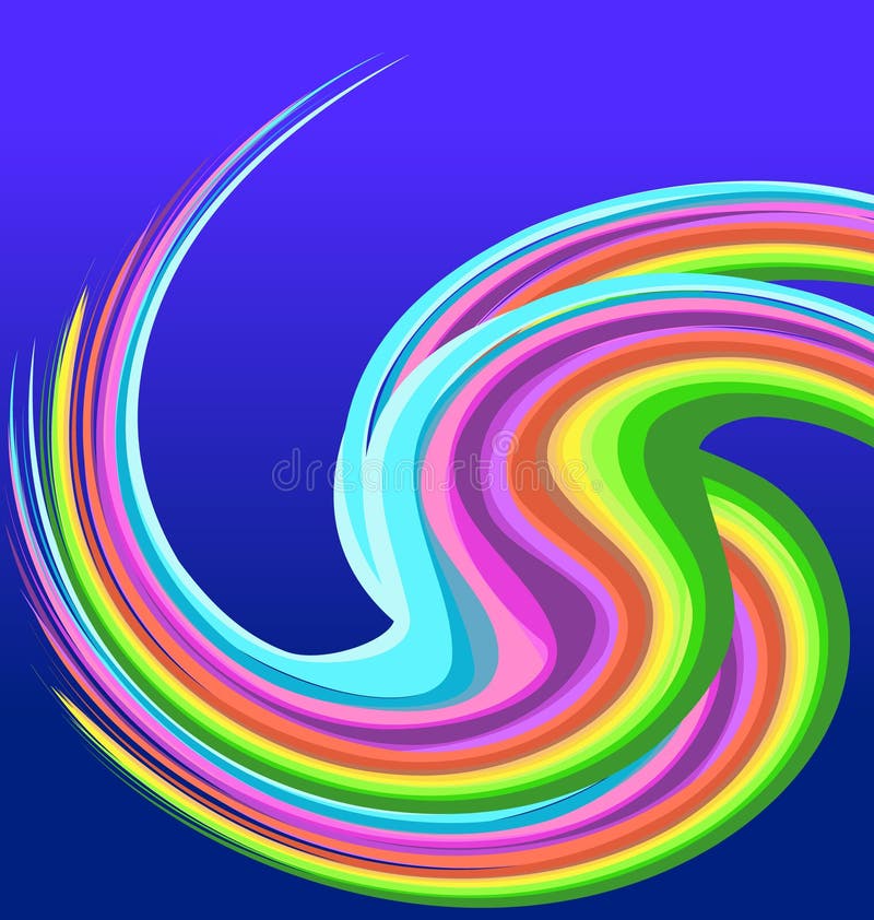 Rainbow Swirly Background Vector Stock Vector - Illustration of modern ...