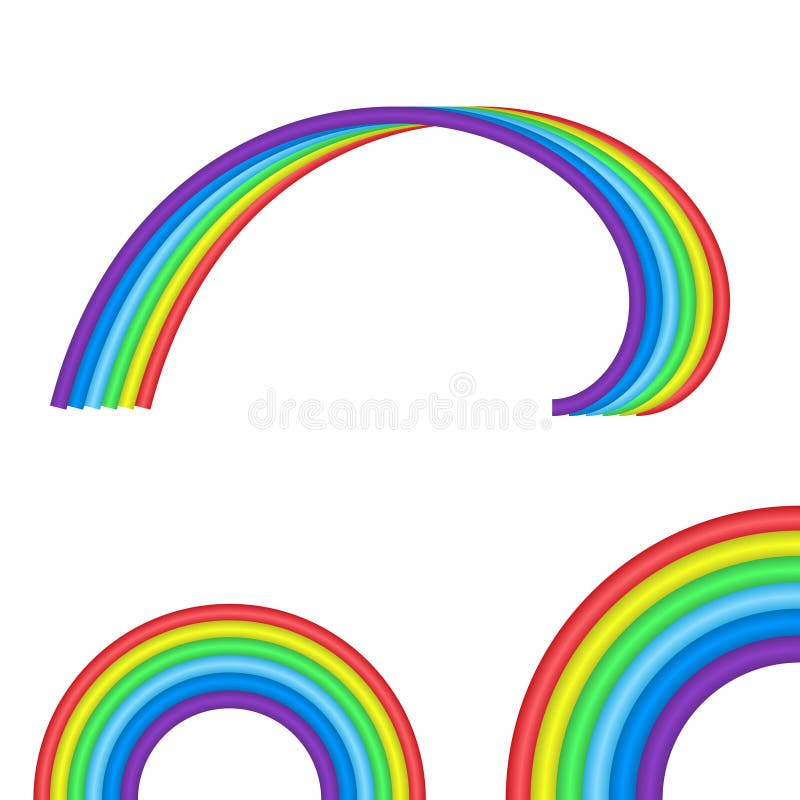 Rainbow symbol set stock vector. Illustration of abstract - 69506987