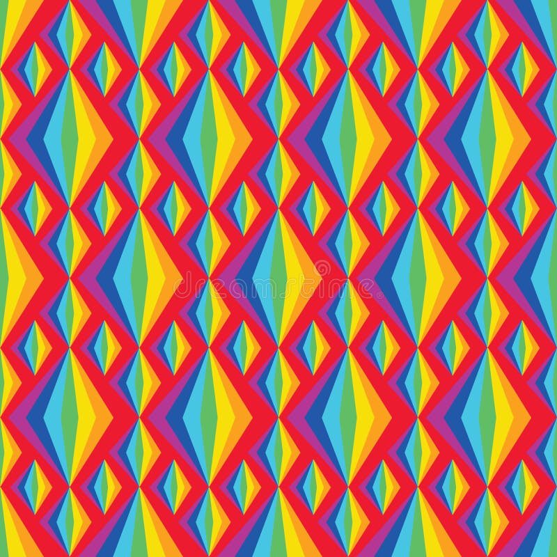 Rainbow Symmetry Stylish Diamond Seamless Pattern Stock Vector ...