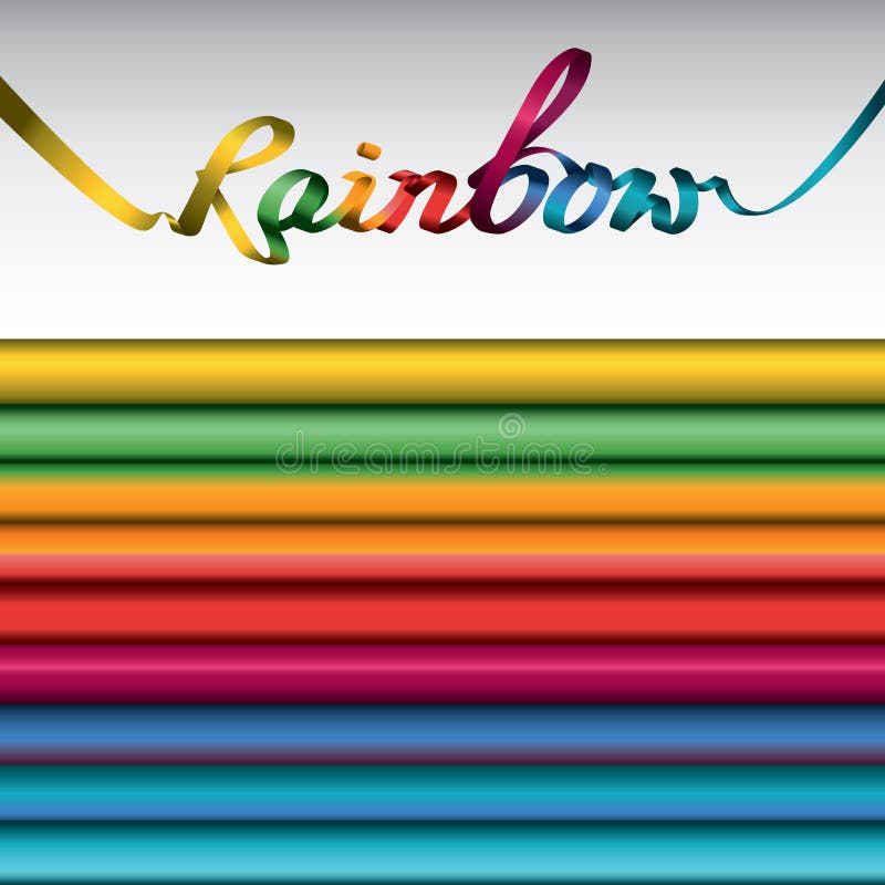 Rainbow Text Background. Vector Illustration Decorative Design Stock ...