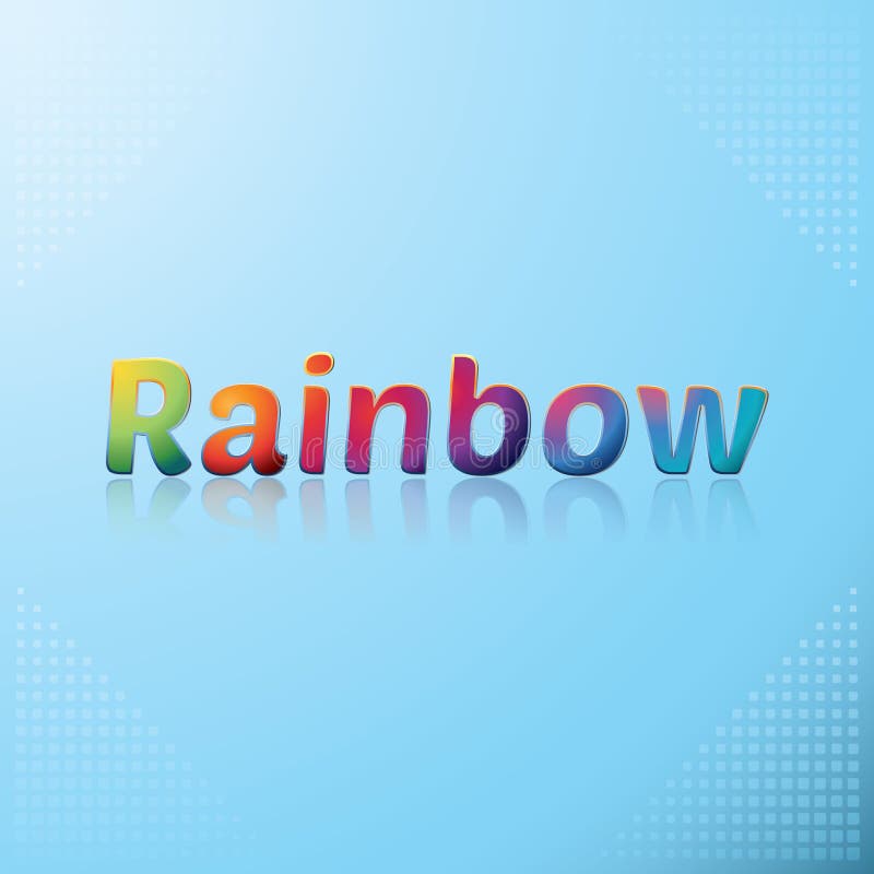 Rainbow Text. Vector Illustration Decorative Design Stock Vector ...