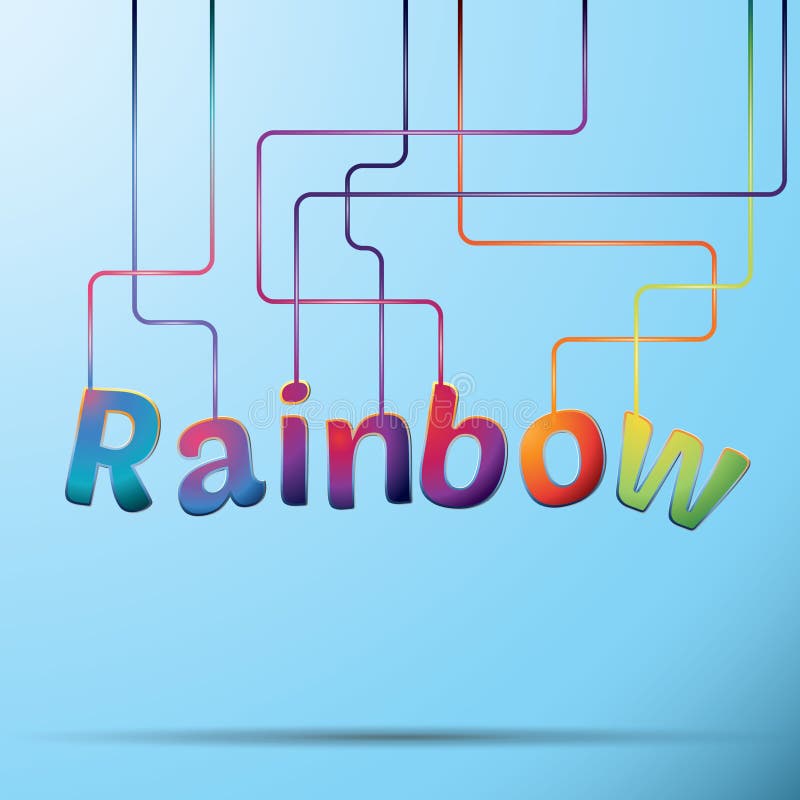 Rainbow Text. Vector Illustration Decorative Design Stock Vector ...