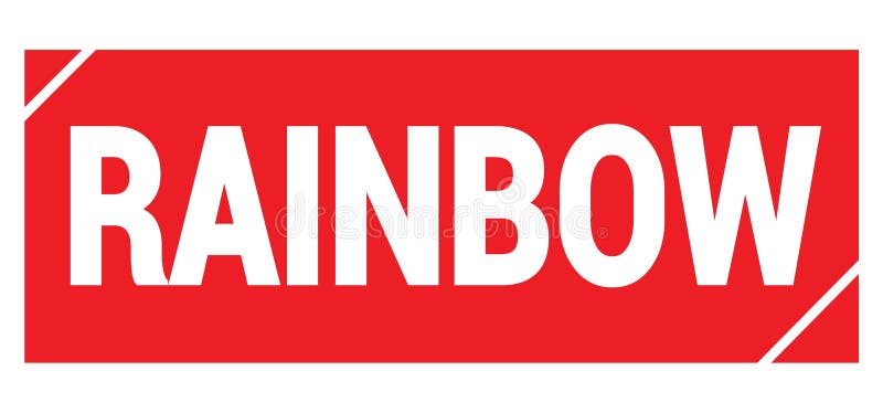 RAINBOW Text Written on Red Stamp Sign Stock Illustration ...
