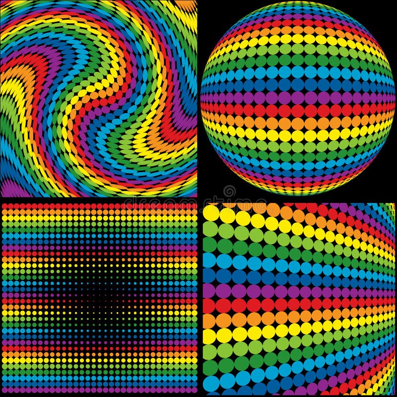 Rainbow Textures stock vector. Illustration of circle - 26174666