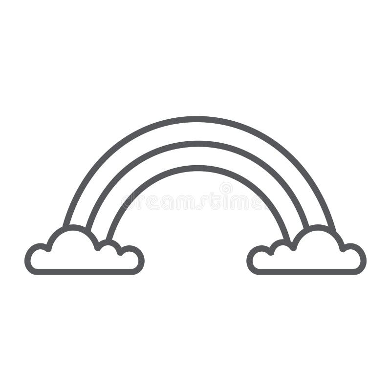 Thin Line Rainbow Icon Stock Illustrations – 2,500 Thin Line Rainbow ...
