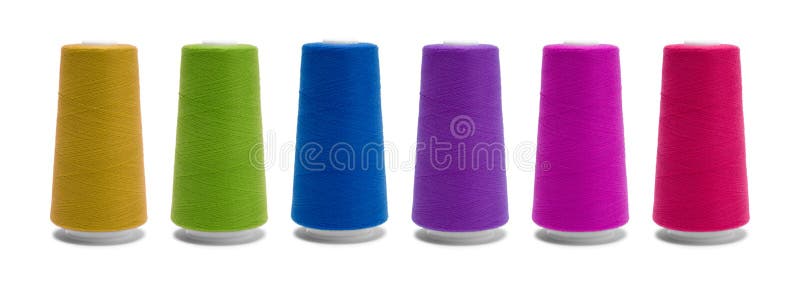 Rainbow Thread Spools stock photo. Image of isolated - 177631854