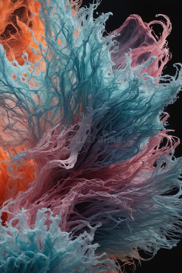 A Rainbow of Threads Entangled in a Whirlwind of Color Stock Image ...