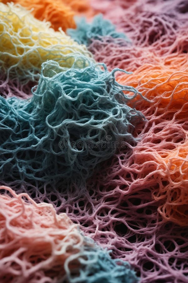 A Rainbow of Threads Entangled in a Whirlwind of Color Stock Photo ...