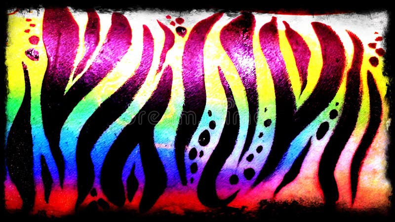 Rainbow tiger body art stock image. Image of print, tiger - 43649969