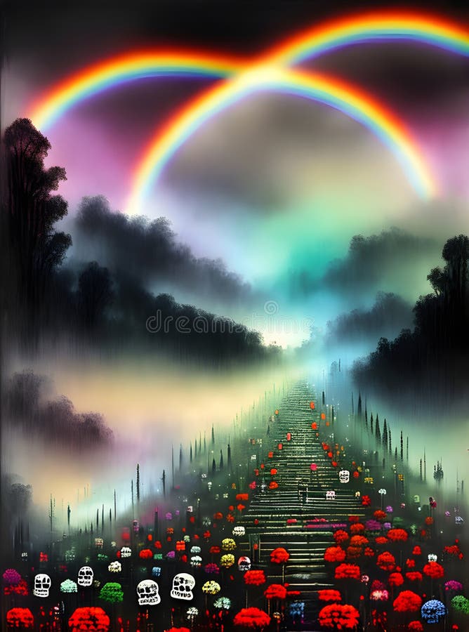Rainbow Tones POV: Day of the Dead. Stock Illustration - Illustration ...