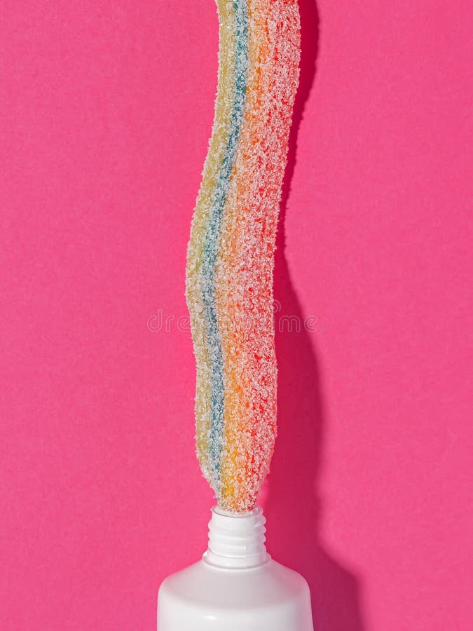 Rainbow Tooth Paste. Creative Concept Stock Image - Image of rainbow ...
