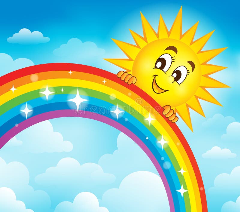 Rainbow topic image 7 stock vector. Illustration of spring - 69334782