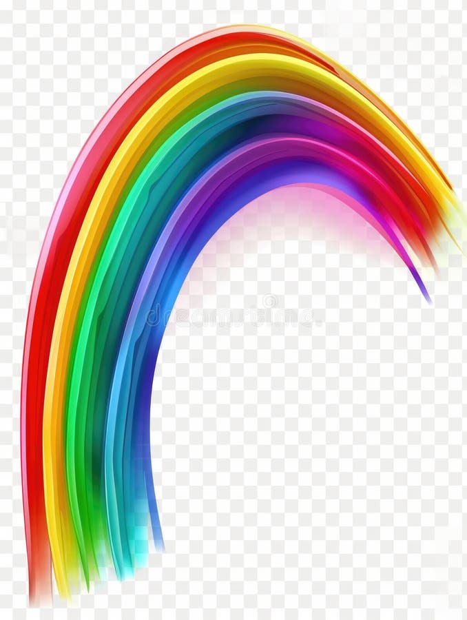 Rainbow on Transparent Background Stock Illustration - Illustration of ...