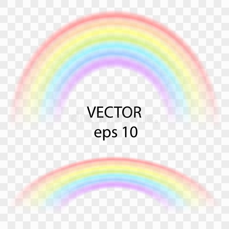 Rainbow on a Transparent Background. Realistic Rainbow Effect in the ...