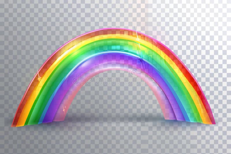 Rainbow on Transparent Background Stock Image - Image of visual ...