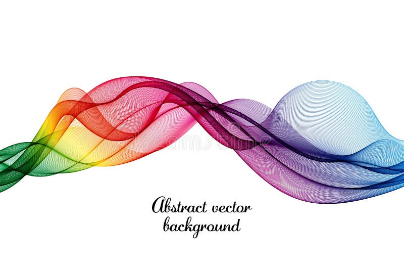 Rainbow Transparent Wavy Wave on White Background, Design Element Stock ...