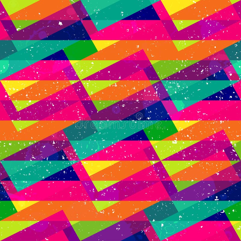 Rainbow Triangle Colored Seamless Pattern Stock Vector - Illustration ...