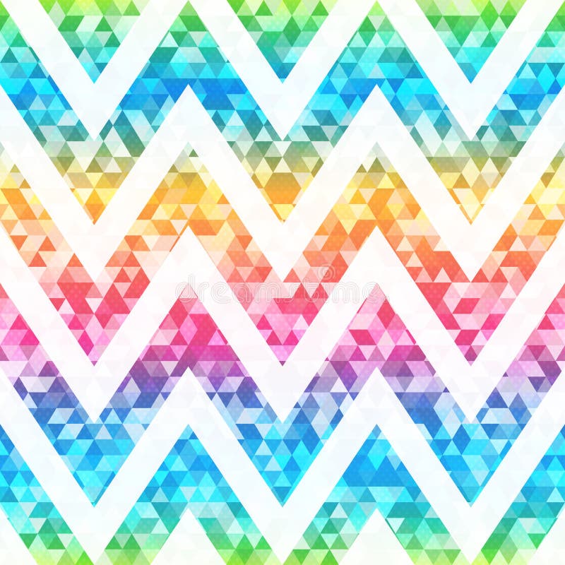 Rainbow Triangle Seamless Pattern Stock Vector - Illustration of bright ...