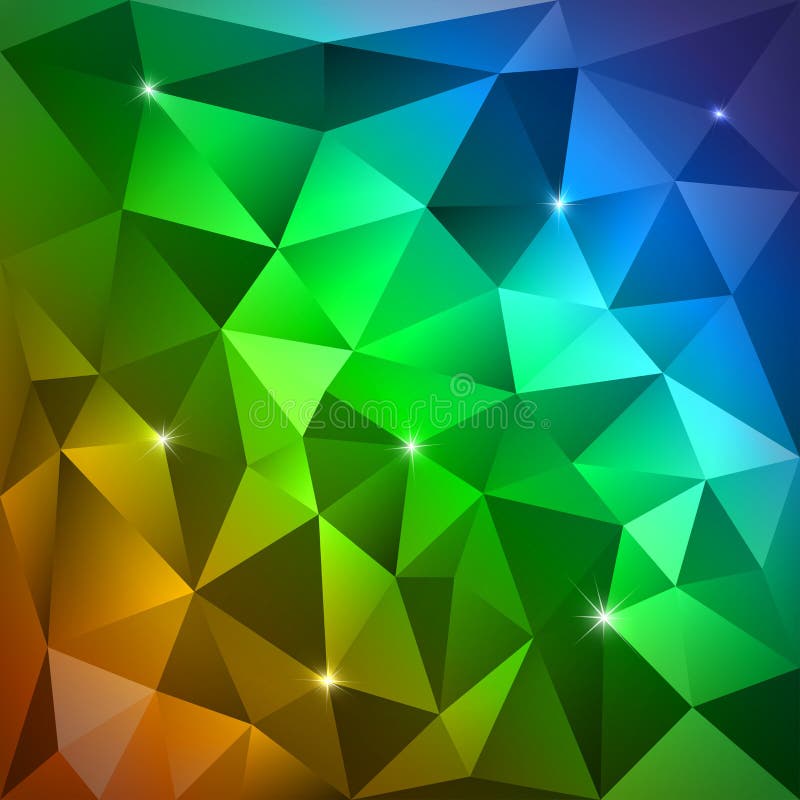 Polygon Triangle Abstract Background Colorful Rainbow Stock ...