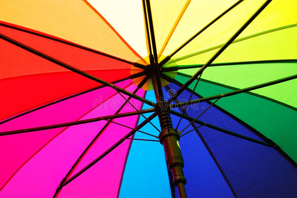 Rainbow umbrella stock photo. Image of multicolored, colorful - 5659038