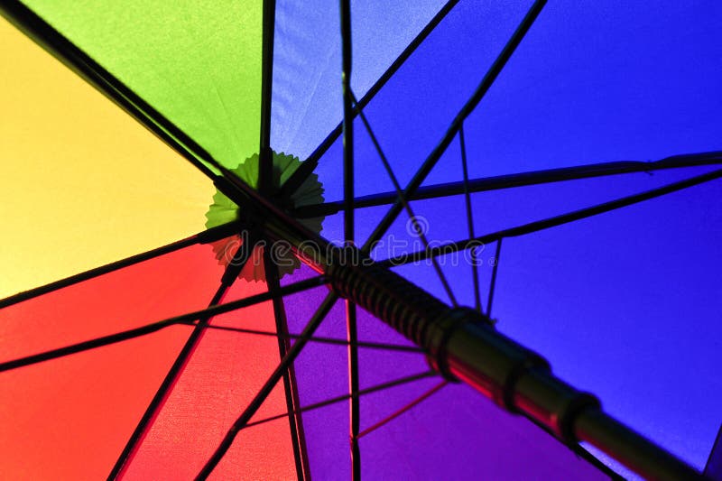 Rainbow Umbrella stock photo. Image of spectrum, abstract - 53250882