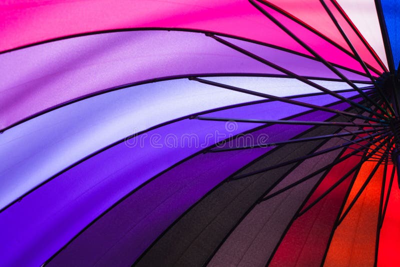 Rainbow umbrella. stock photo. Image of rain, protection - 94010492