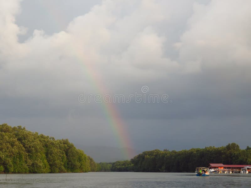 Rainbow in Swamp stock image. Image of colorful, america - 136746997