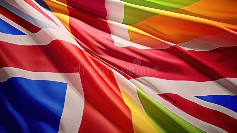Rainbow Union Jack Stock Illustrations – 240 Rainbow Union Jack Stock ...