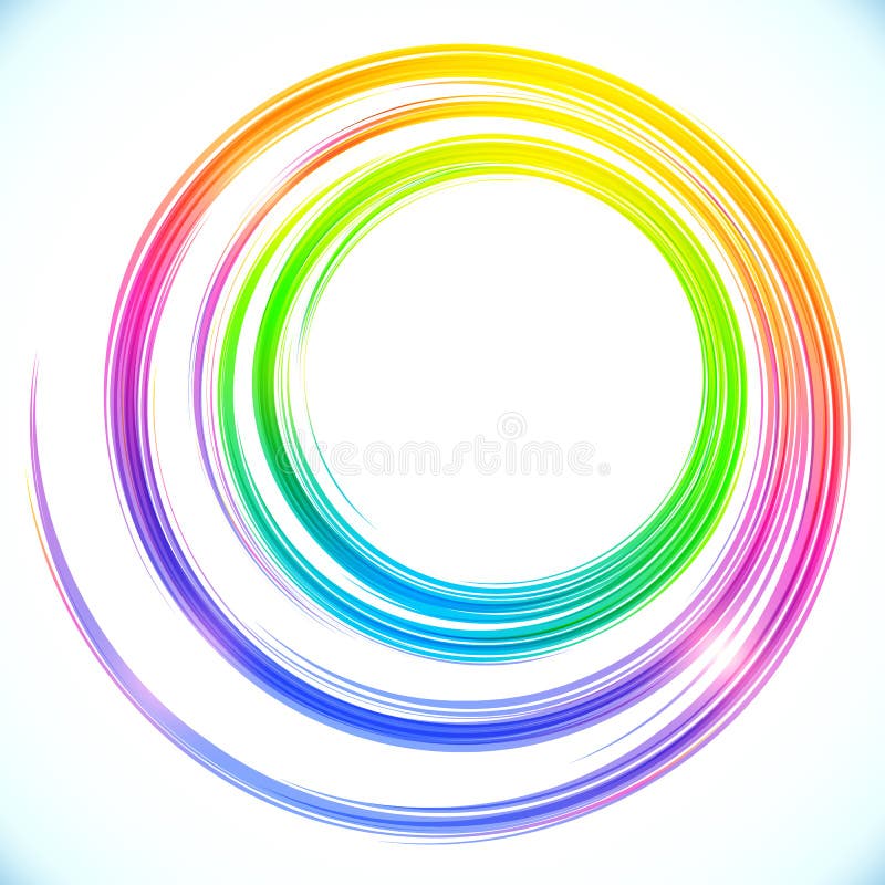 Rainbow Vector Abstract Circle Frame Stock Illustration - Illustration ...