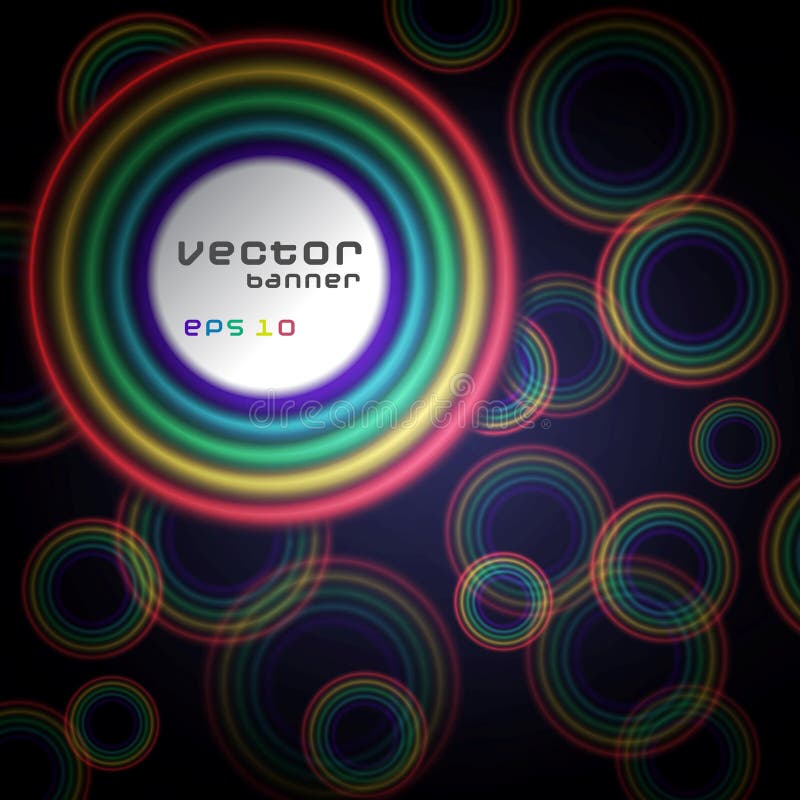 Rainbow vector banner stock vector. Illustration of ring - 16271286