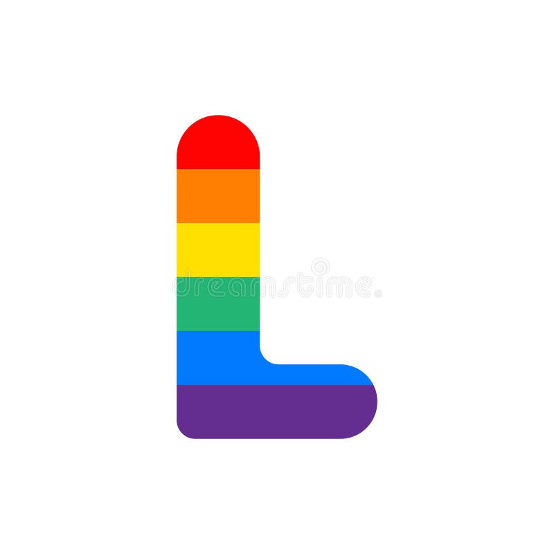 Vector Logo Letter L Rainbow Stock Vector - Illustration of element ...
