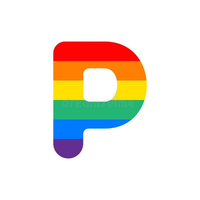 Vector Logo Letter P Rainbow Stock Vector - Illustration of creative ...
