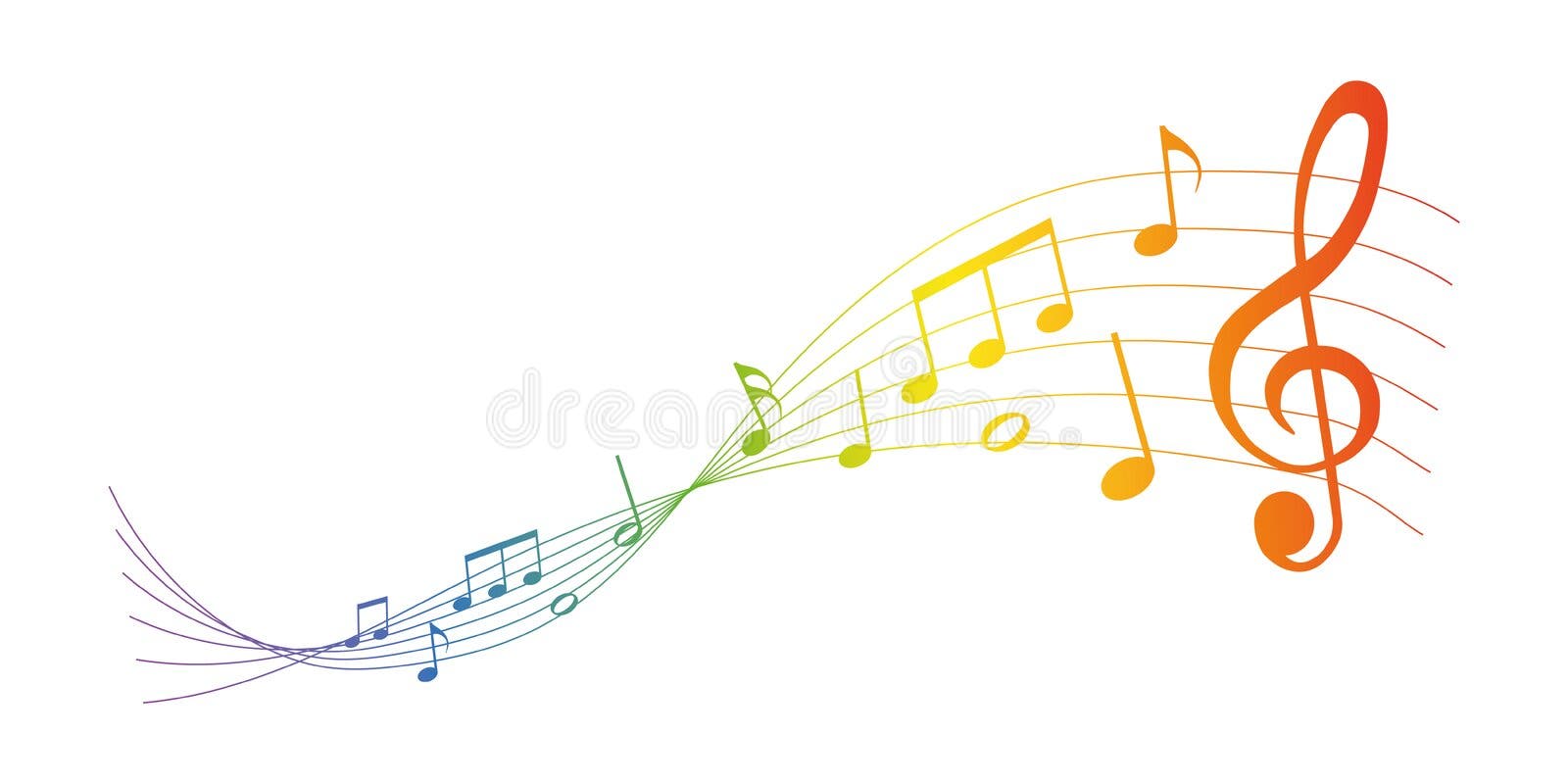 Vector Sheet Music - Red Musical Notes Melody on Transparent Background ...
