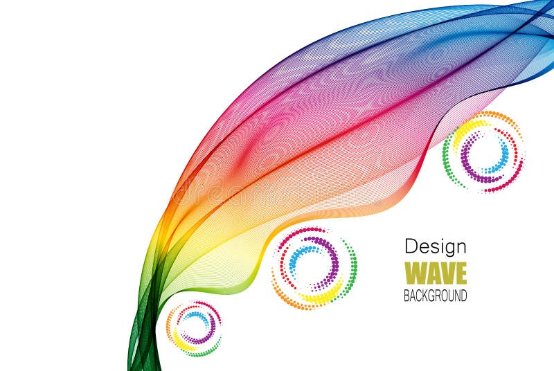 Rainbow Vector Transparent Wavy Wave on White Background, Design ...